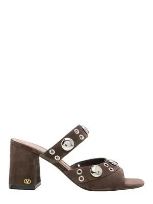 Valentino Garavani Eyelet-detail Sandals - Brown