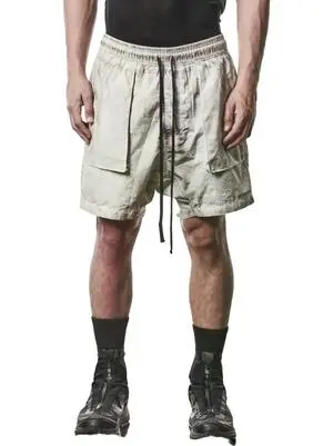 THOM KROM Drawstring-waist Cargo-pocket Shorts - Neutrals
