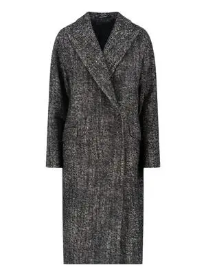 Tagliatore Notched-lapel Coat - Black