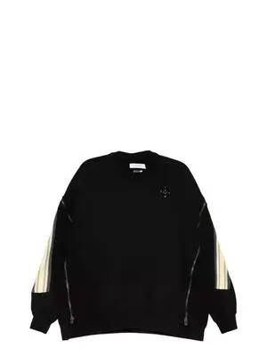 Facetasm Zipped Layered Sweatshirt - Black