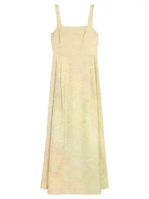 Momoni Sonora Jacquard Square-neck Dress - Neutrals