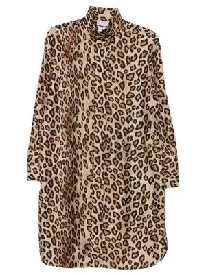 Alberto Biani Animal-print Shirt Dress - Neutrals