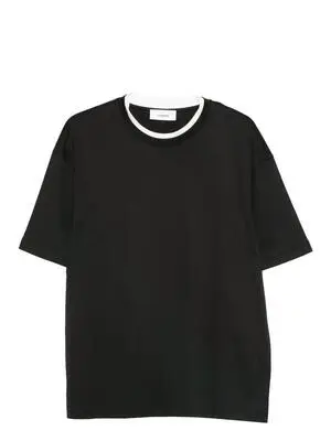 LARDINI Crew-neck T-shirt - Black