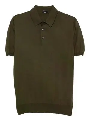 Kiton Button Short-sleeve Polo Shirt - Green