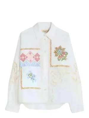Max Mara Embroidered Shirt - White