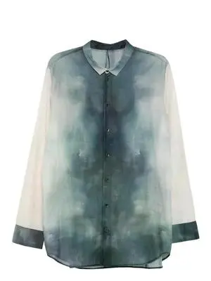 Masnada Brushed-effect Shirt - Blue