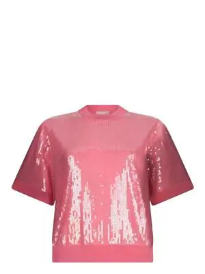 Liu Jo Sequin Short-sleeve T-shirt - Pink