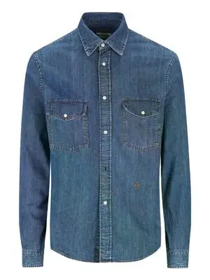 Jacob Cohen Embroidered Denim Shirt - Blue