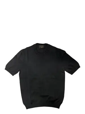 GRAN SASSO Short Sleeve Knitwear - Black