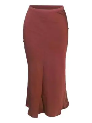 ANINE BING Silk Midi Skirt - Red