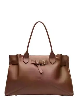 BALLANTYNE Kate 990 Buckle Strap Tote Bag - Brown