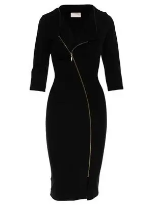ROSERRY Zip-fastening Midi Dress - Black