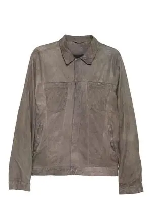 GIORGIO BRATO Crease-Effect Leather Jacket
