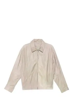 GIORGIO BRATO Leather Collared Jacket - Neutrals