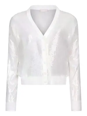 Liu Jo Sequin Embellished Cardigan - White