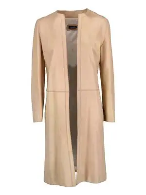 HETTABRETZ Leather Coat - Neutrals