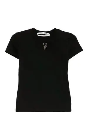 KIMHEKIM Heart Charm T-shirt - Black