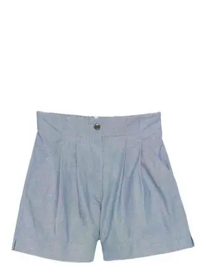 Moncler High-waisted Chino Shorts - Blue