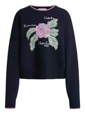 Alberta Ferretti Floral Knitwear - Blue