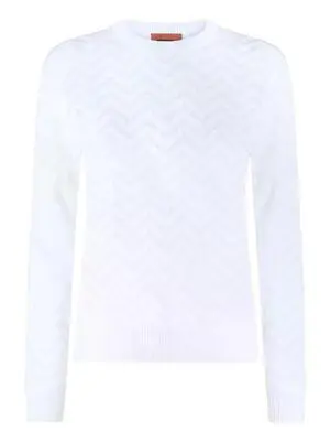 Missoni Chevron Knit Jumper - White