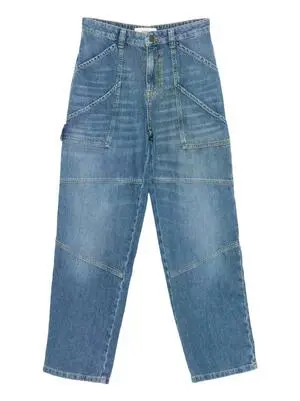 Ba&sh Moyce Patch Pocket Jeans - Blue