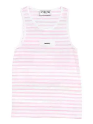 Iceberg Striped Plaque Top - Pink
