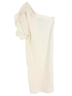 Bottega Veneta One-shoulder Midi Dress - Neutrals
