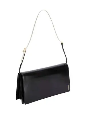 JIL SANDER File Leather Shoulder Bag