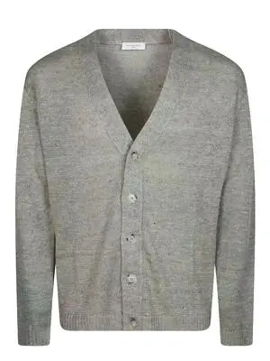 DANIELE FIESOLI Buttoned V-Neck Cardigan Grey