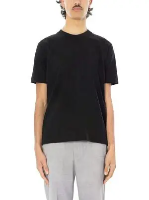 DANIELE FIESOLI Mercerized Side-slit T-shirt - Black