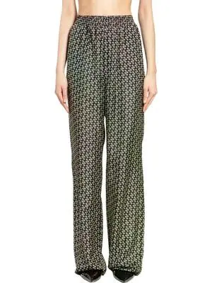 PETAR PETROV Printed Wide-leg Trousers - Black