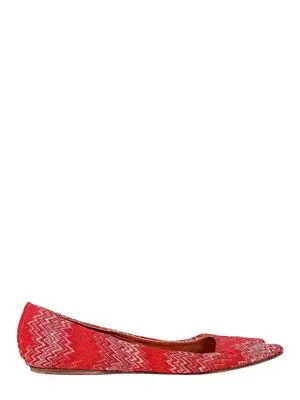 Missoni Striped Ballet Flats - Red