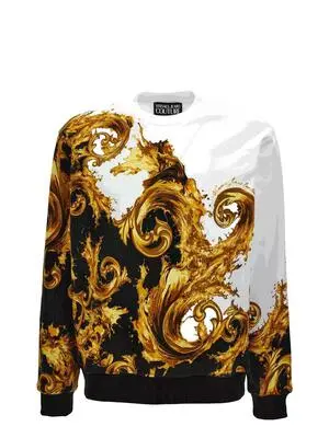 Versace Printed Crew-neck Sweatshirt - Black