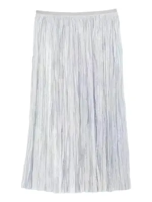 ROBERTO COLLINA Pleated Midi Skirt - Blue