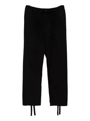 Sacai Wide-leg Trousers With Drawstring Detail - Black