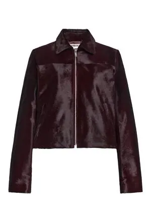 Simkhai Daria Pony Hair Leather Jacket - Brown