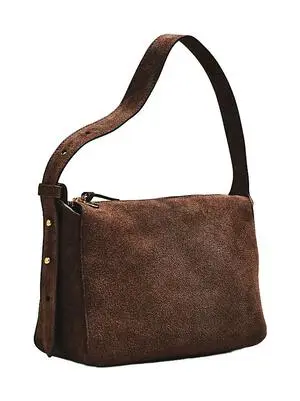 Clare V. Fleure Shoulder Bag - Chocolate Suede