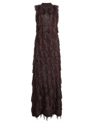 Simkhai Loreta Patterned Maxi Dress Brown