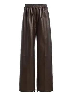 Simkhai Corrine Leather Pants Brown