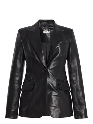 Simkhai Iressa Leather Blazer - Black
