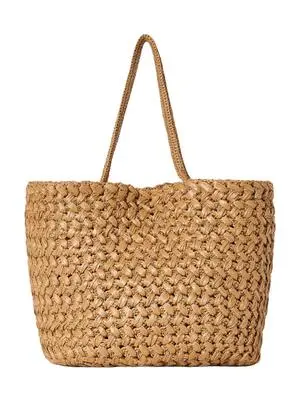 THE ROW Large Estelle Two Raffia Bag - Neutral