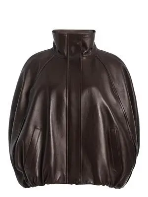 Simkhai Leather Cape Jacket - Brown
