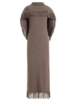 Simkhai Wool-cashmere Knit Cape Midi Dress - Brown