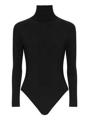 Norma Kamali Stretch-jersey Turtleneck Bodysuit - Black
