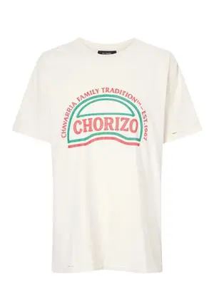 WILLY CHAVARRIA Chorizo Printed Cotton-jersey T-shirt - White