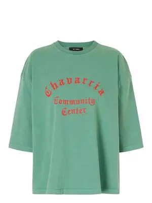 WILLY CHAVARRIA Printed Cotton-jersey T-shirt - Green