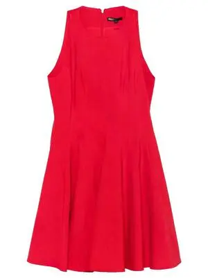 Maje A-line Mini Dress With Halterneck And Brooch Detail - Red