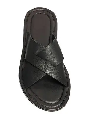 THE ROW Malick Cross Slide - Black