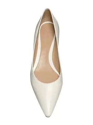 THE ROW Liisa Two Kitten Pump Optic White