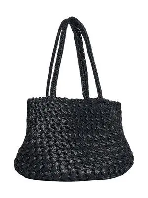 THE ROW Estelle Two Raffia Bag - Black